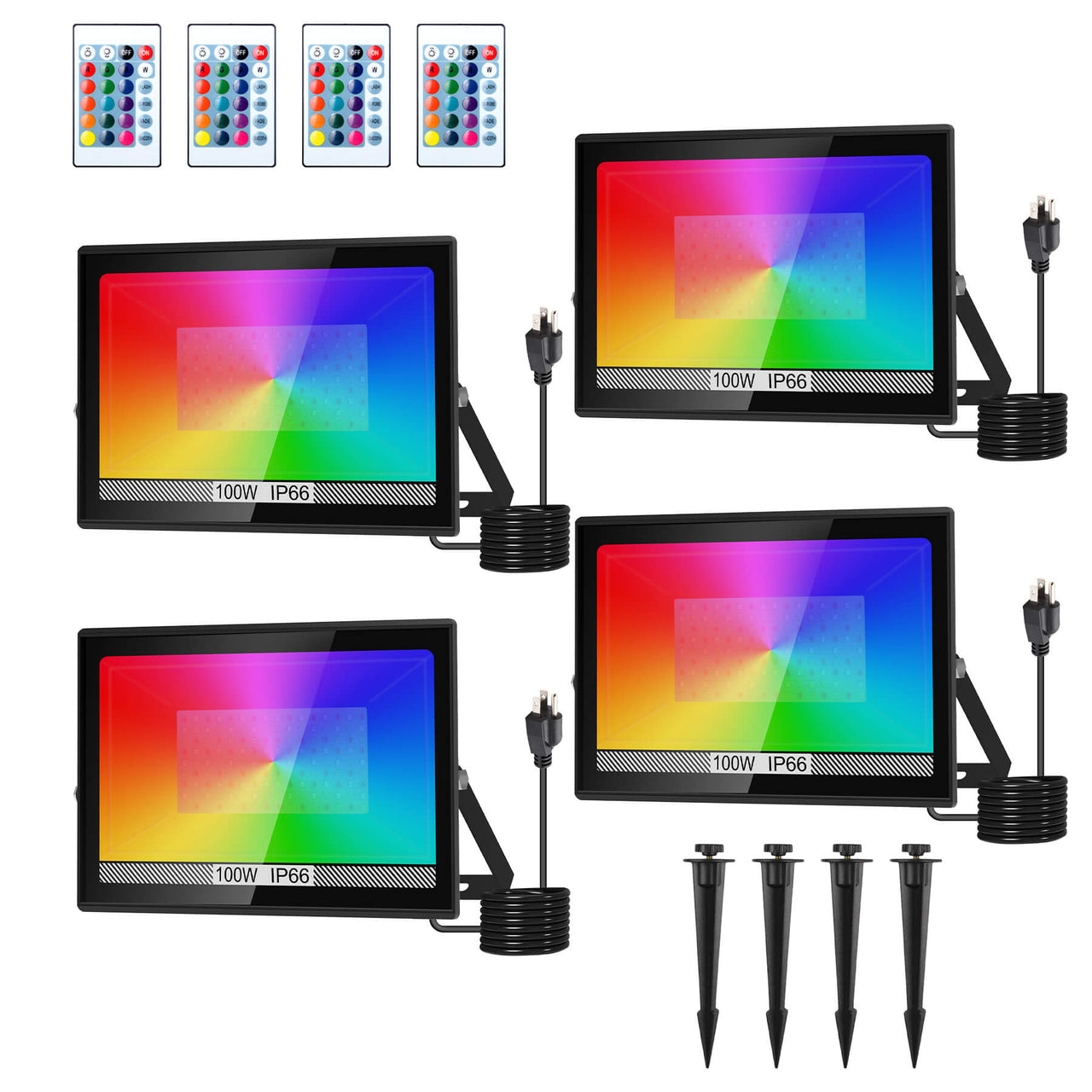 100W Color Changing Flood Light Outdoor LED RGB Spot Lights - TSUN