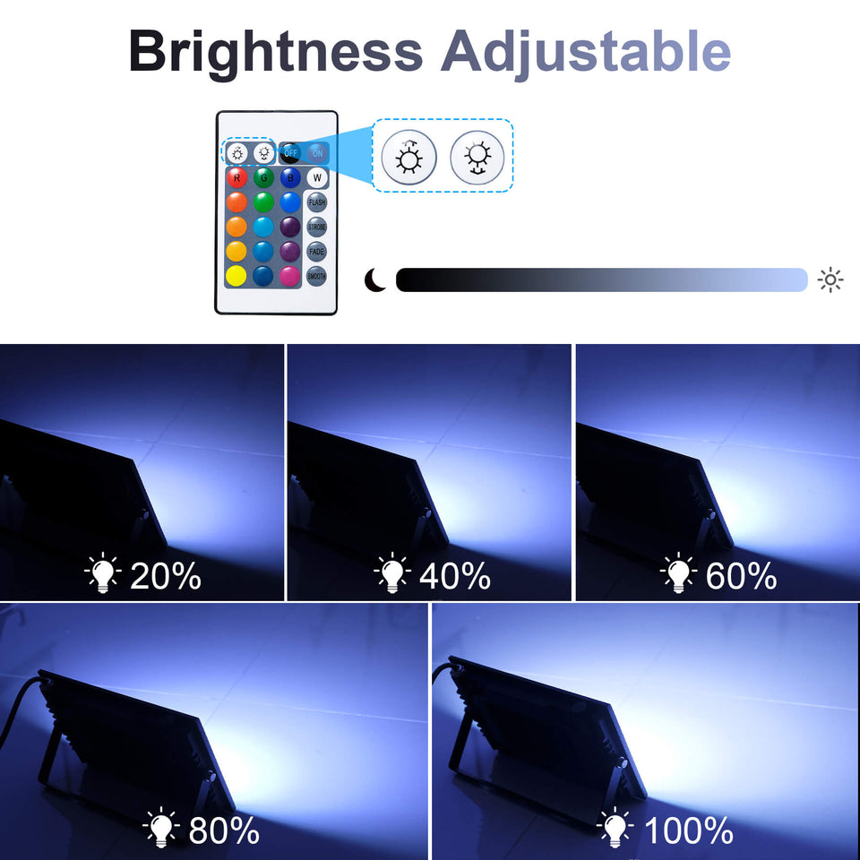 100W Color Changing Flood Light Outdoor LED RGB Spot Lights - TSUN