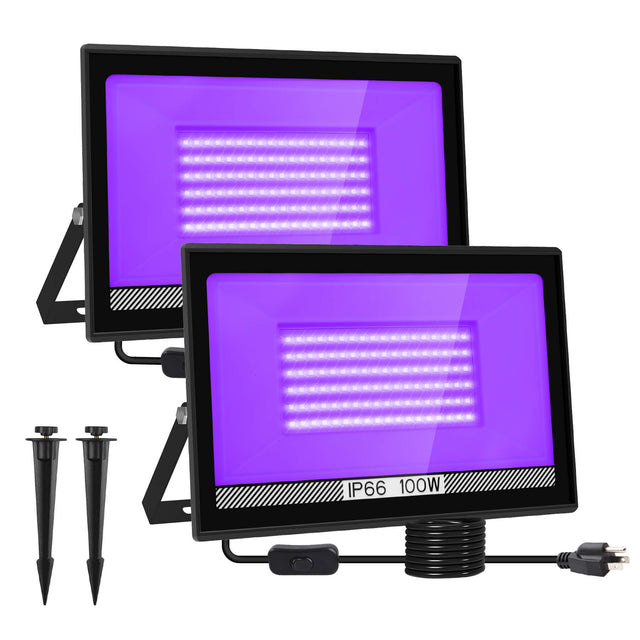 100W LED Black Lights IP66 Waterproof Purple Flood Lights -TSUN