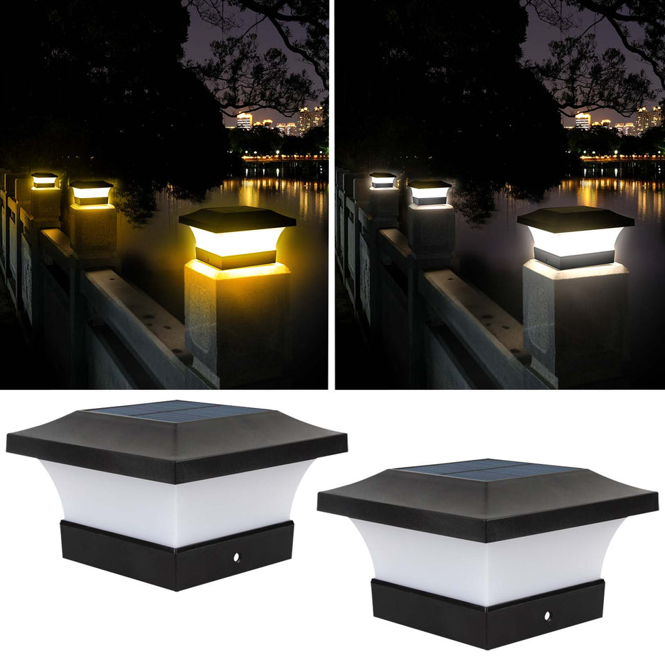 Solar Post Caps Lights | Solar Lights for Fence Deck - TSUN
