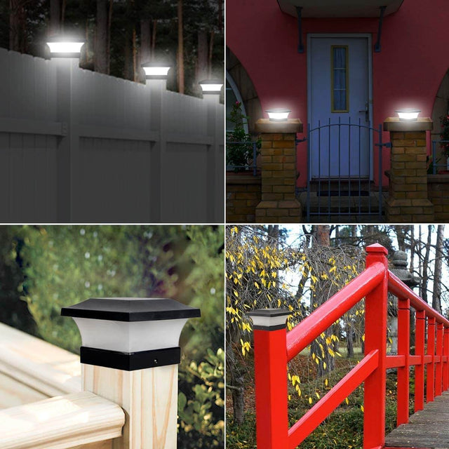 Solar Post Lights 4X4 | Solar Lights For Deck Post | TSUN