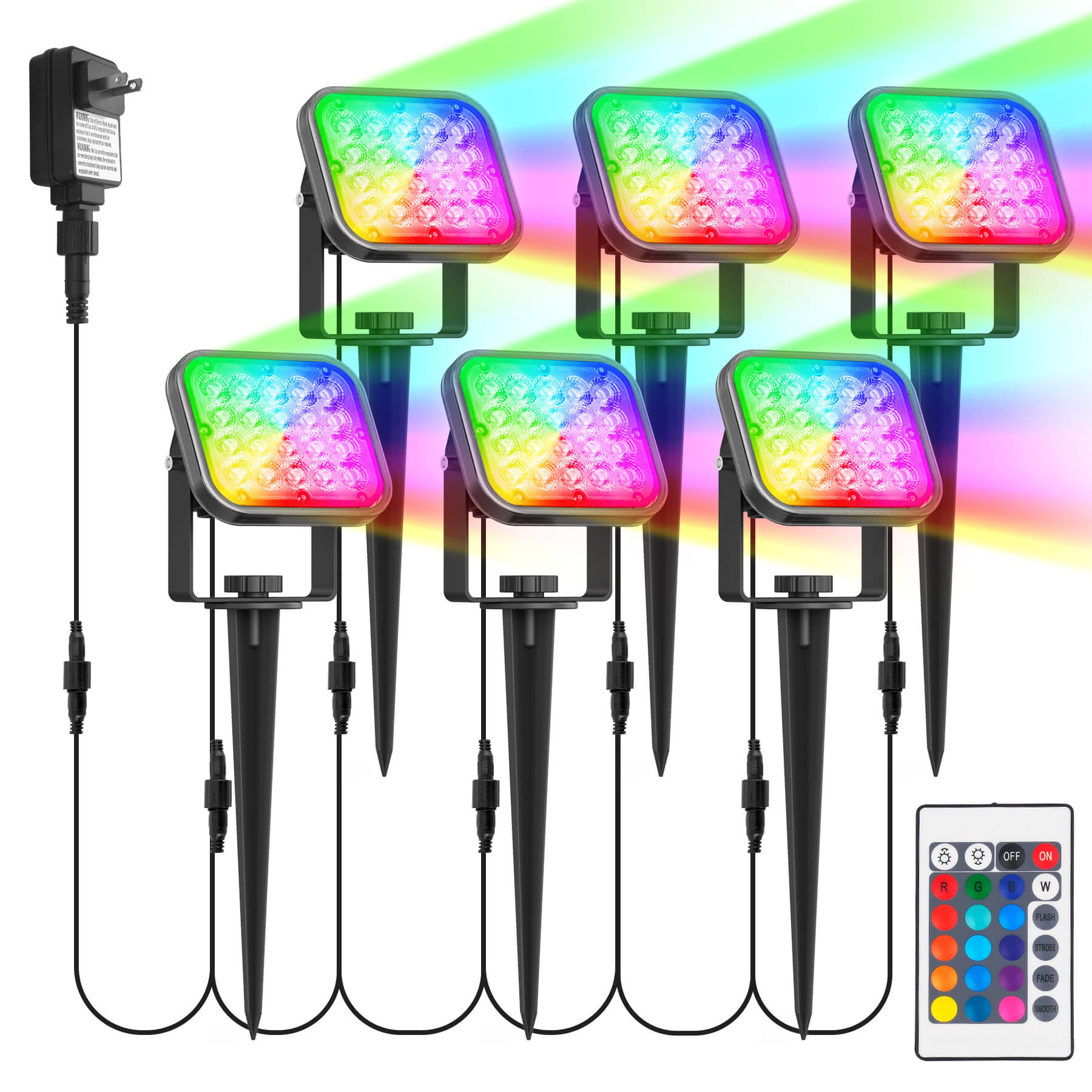 Color Changing Christmas Landscape Spotlight - Garden Lights with ...