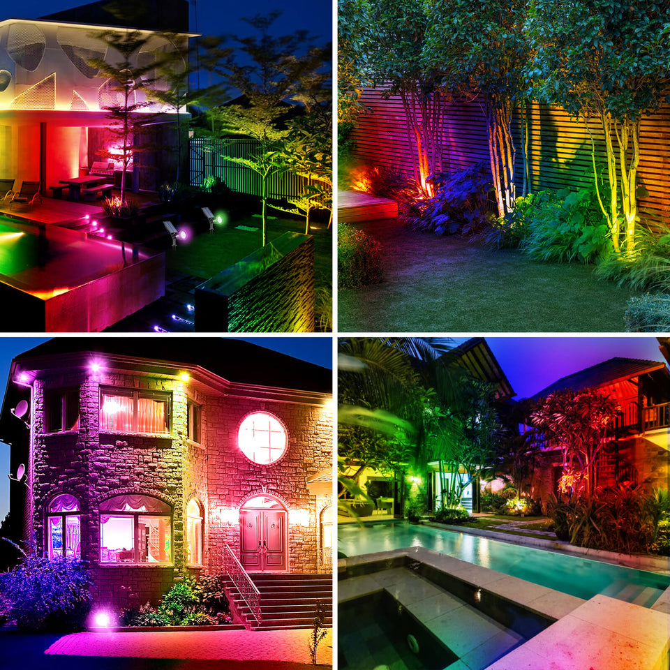 RGB Solar Powered Spotlight | Outdoor Landscape Lighting | TSUN