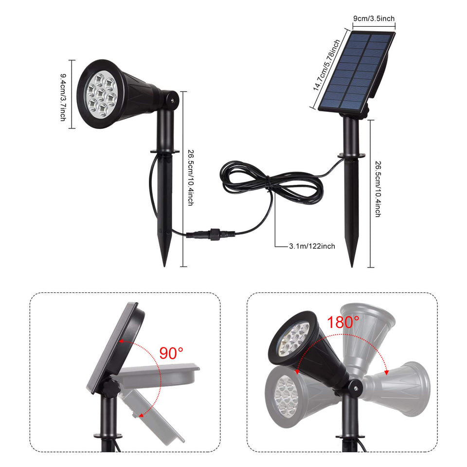 Solar Powered Spotlight | Outdoor Landscape Lighting | TSUN