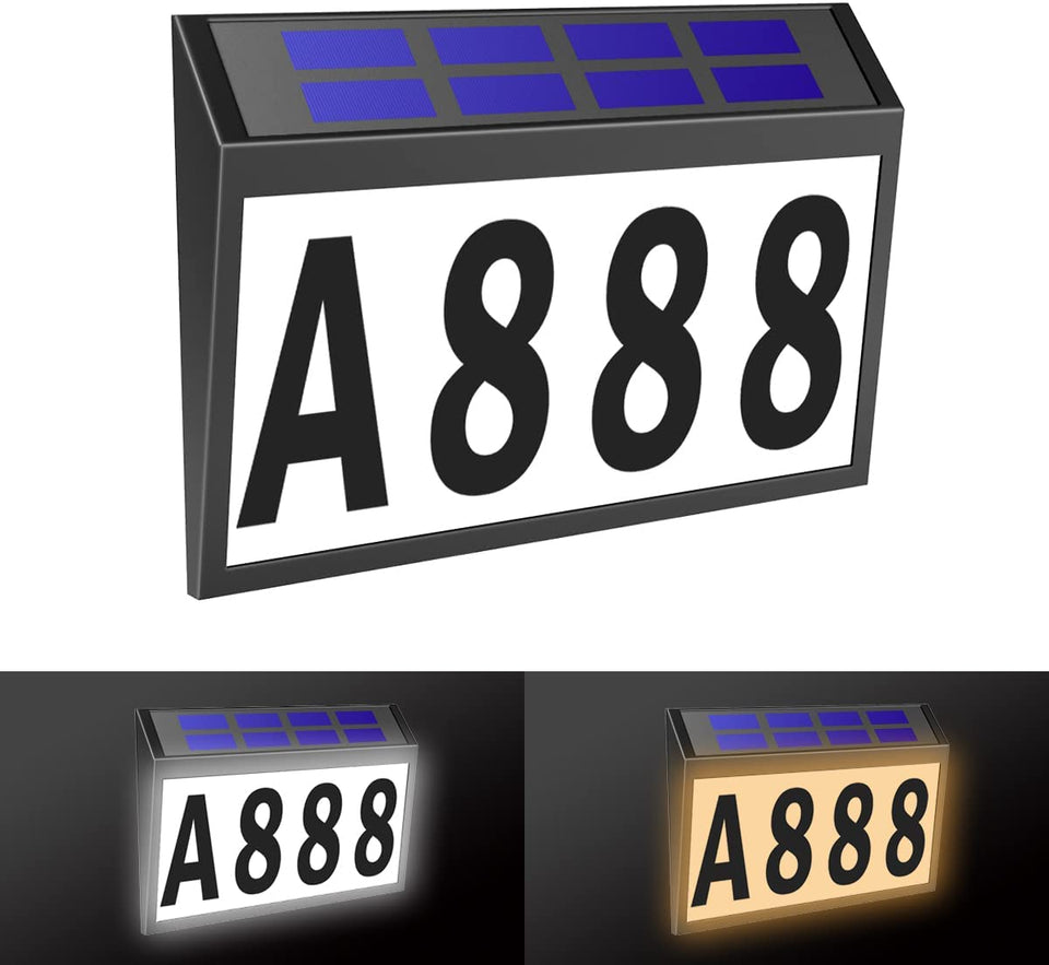 Solar House Number Lights | Address Sign for Yard