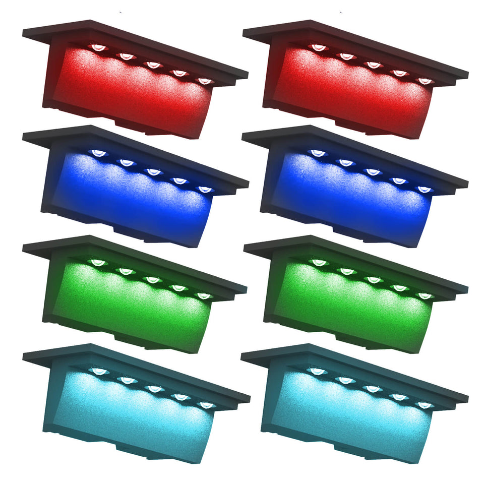 TSUN RGB Solar Deck Fence Lights | Color Changing Deck Lights