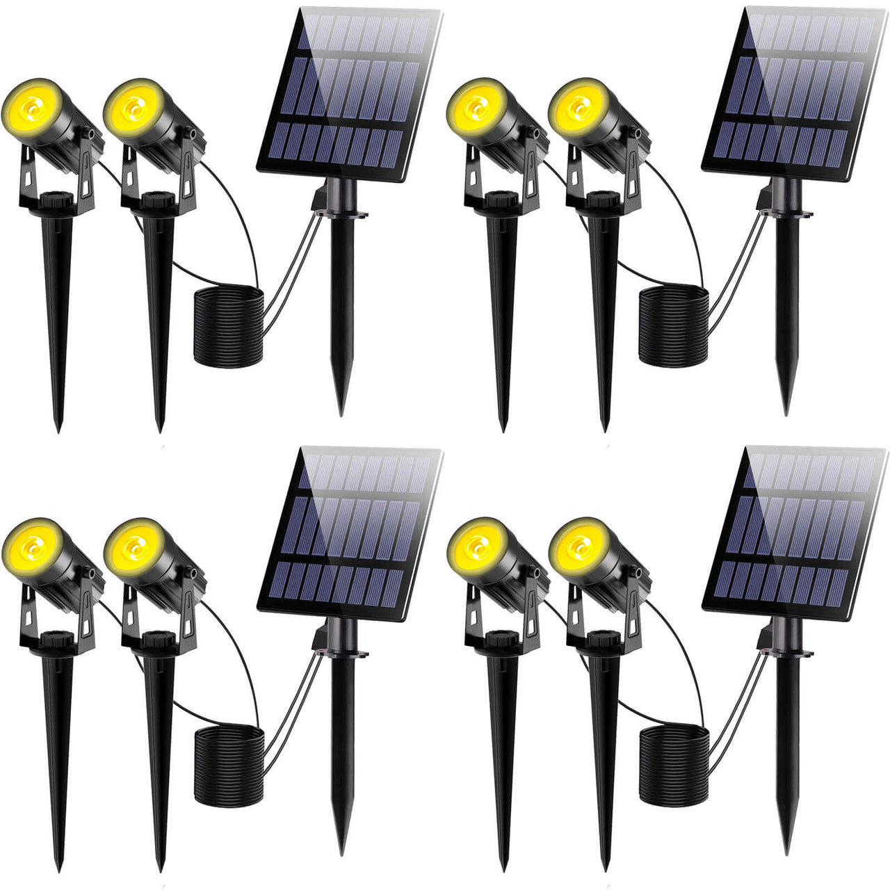 Solar Spot Lights With Separate Solar Panel | For trees